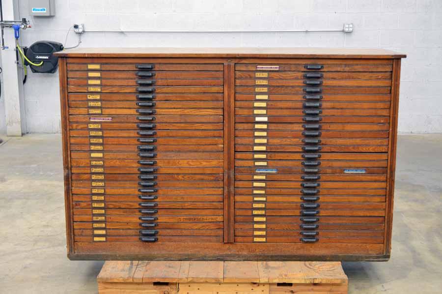 Lot #121: Hamilton Type Cabinet - More than 100 Years Old - WireBids